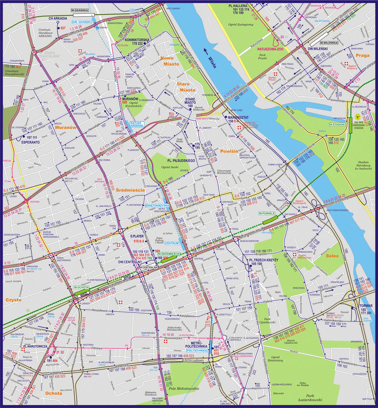 바르샤바 지도warsaw Map 바르샤바 여행지도 한국식당 맛집 전철메트로트램 노선지도 호텔바극장 지도 네이버 블로그