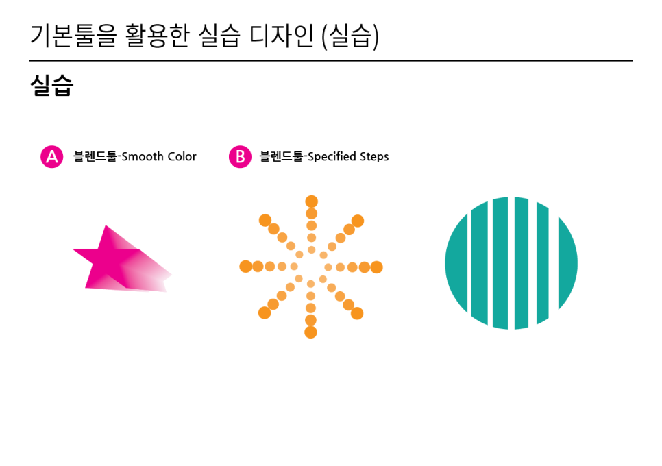 일러스트레이터 강좌 그라데이션 회전 반사 블렌드 네이버 블로그