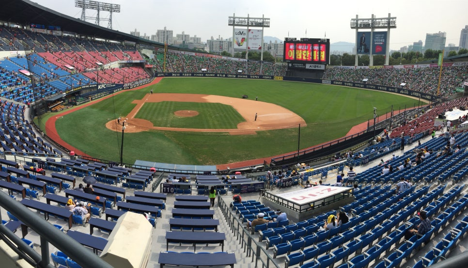 잠실야구장 직관 1루측 블루석 레드석 네이비석 등 블럭별 직관 뷰 모음 네이버 블로그